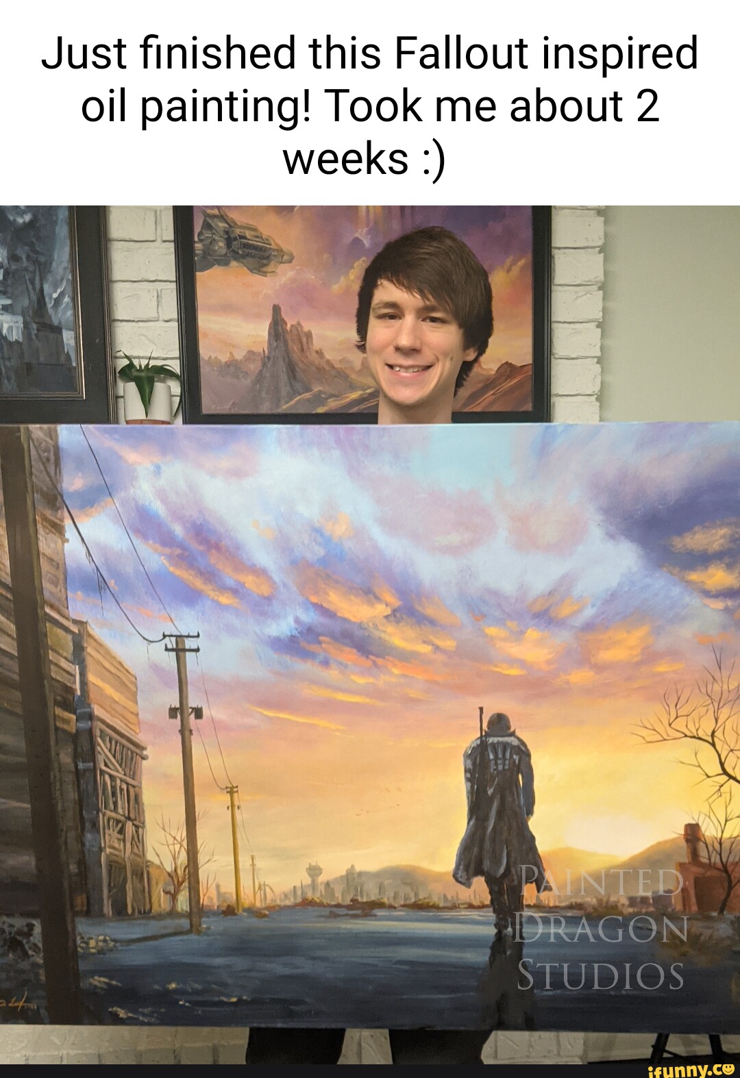 Just finished this Fallout inspired oil painting! Took me about 2 weeks ...