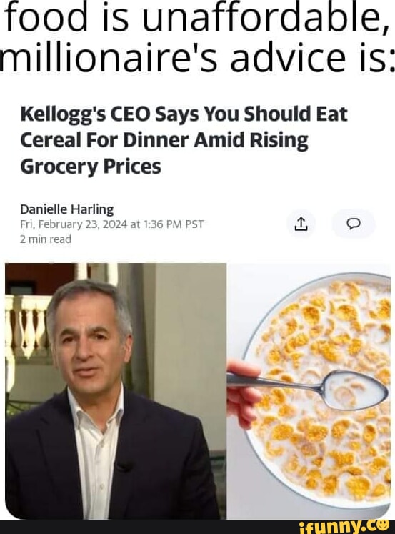 Kelloggs memes. Best Collection of funny Kelloggs pictures on iFunny