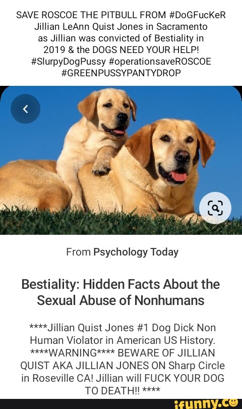 SAVE ROSCOE THE PITBULL FROM #DoGFucKeR Jillian LeAnn Quist Jones in ...