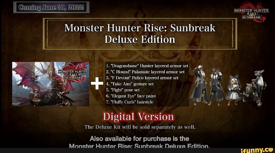 MONSTER HUNTER SUNI I Monster Hunter Rise: Sunbreak I Deluxe Edition ad ...