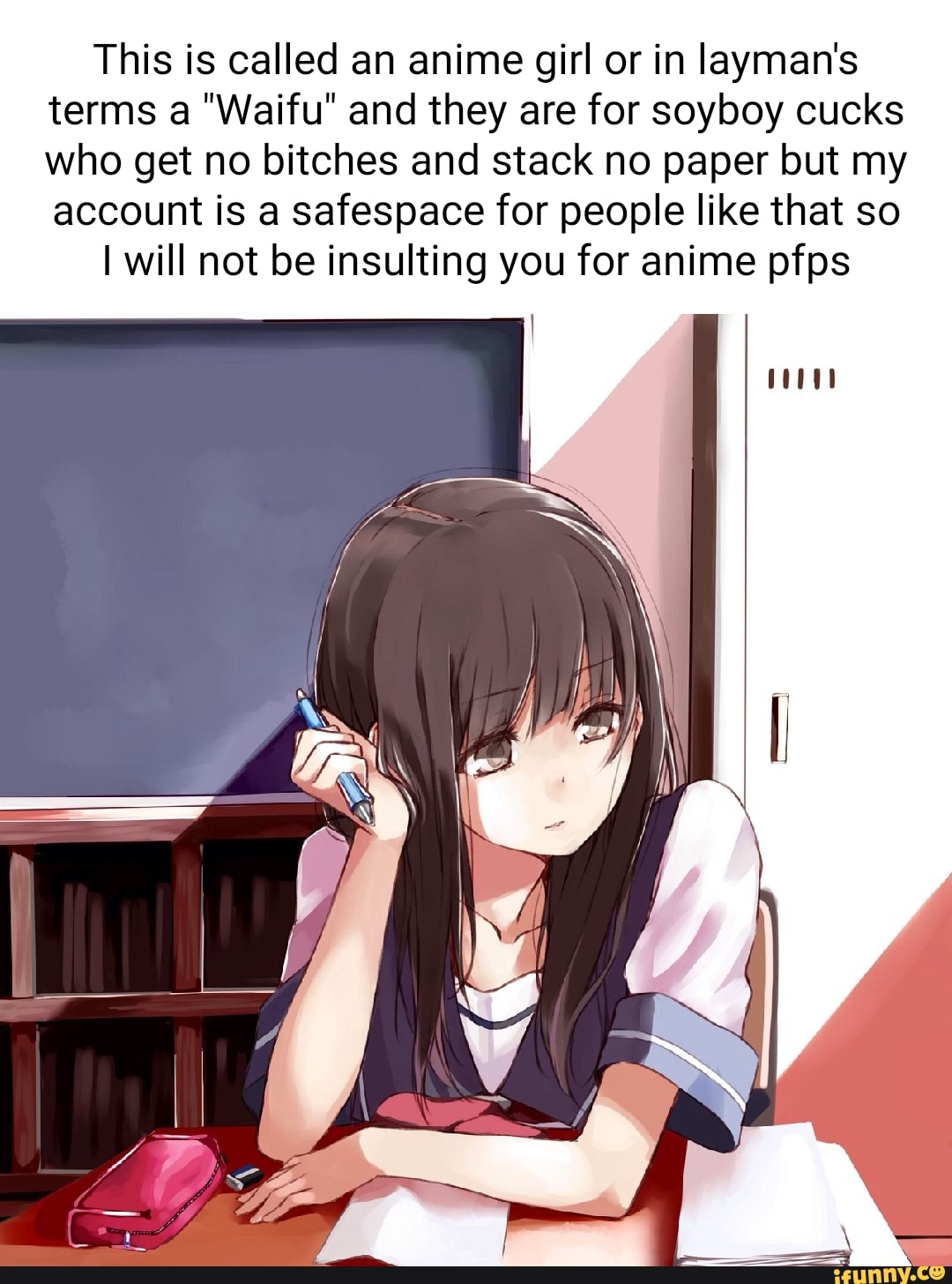 This is called an anime girl or in layman's terms a "Waifu" and they ...