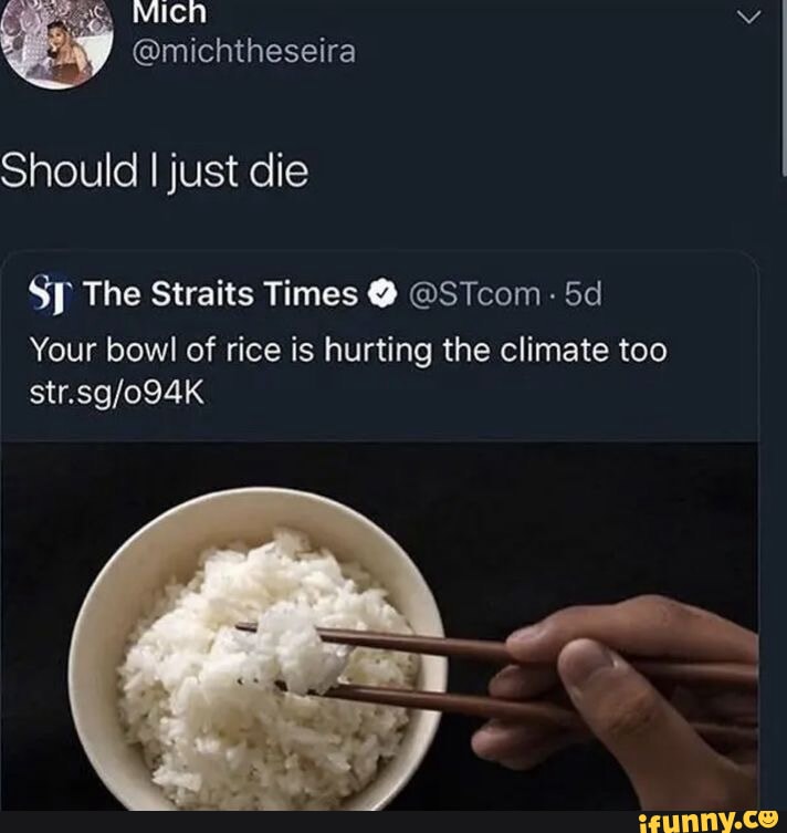 Mich v @michtheseira Should I just die SJ The Straits Times @ @STcom ...