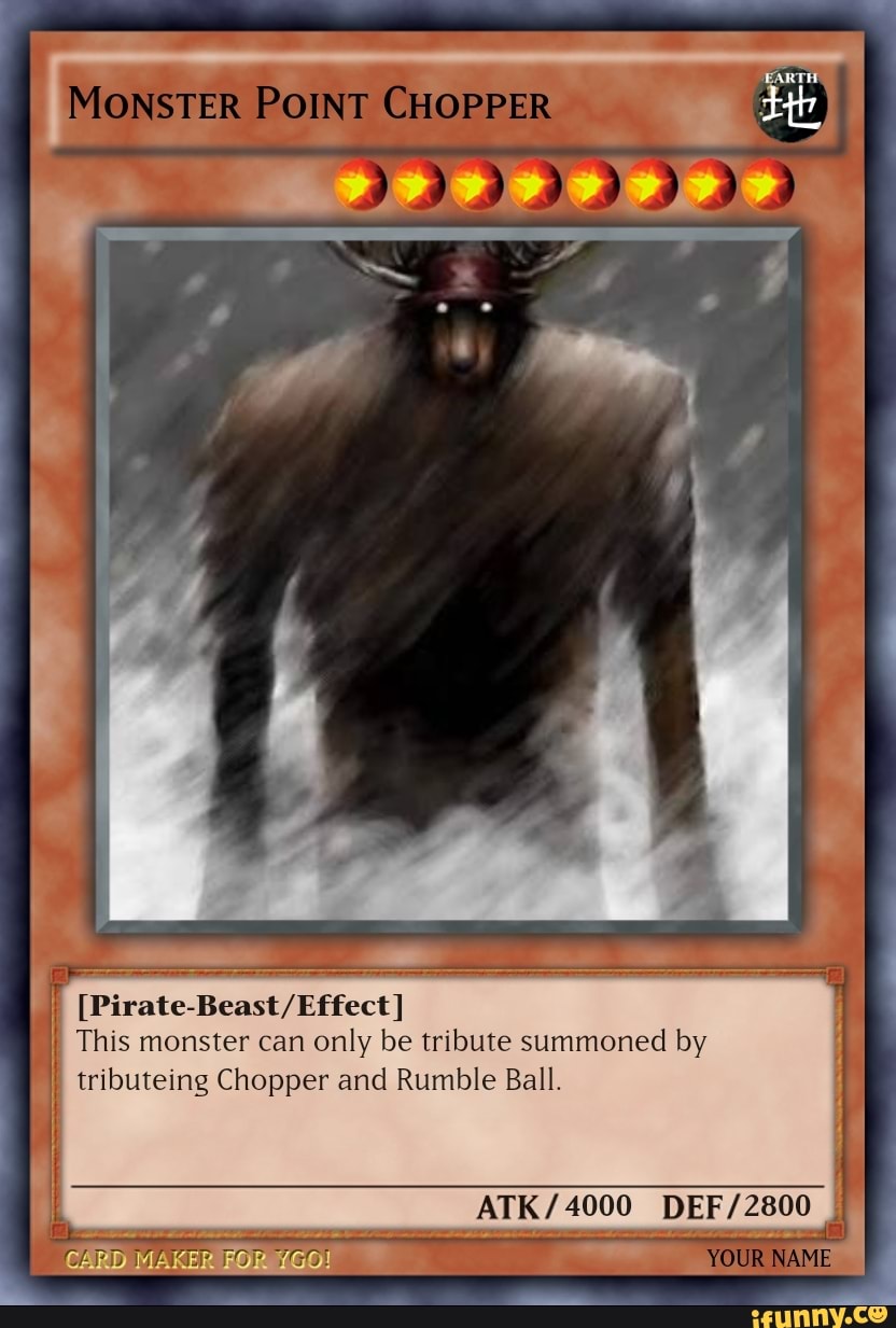 MonsTer POINT CHOPPER DIDIIVID This monster can only be tribute ...