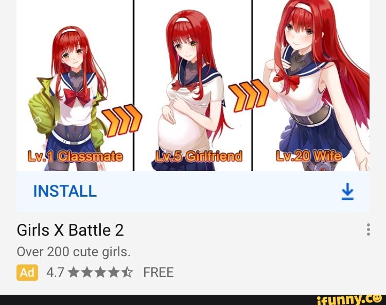 INSTALL Girls X Battle 2 Over 200 cute girls. - iFunny