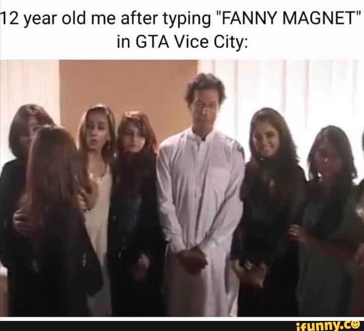 12 year old me after typing "FANNY MAGNET" in GTA Vice City: - iFunny