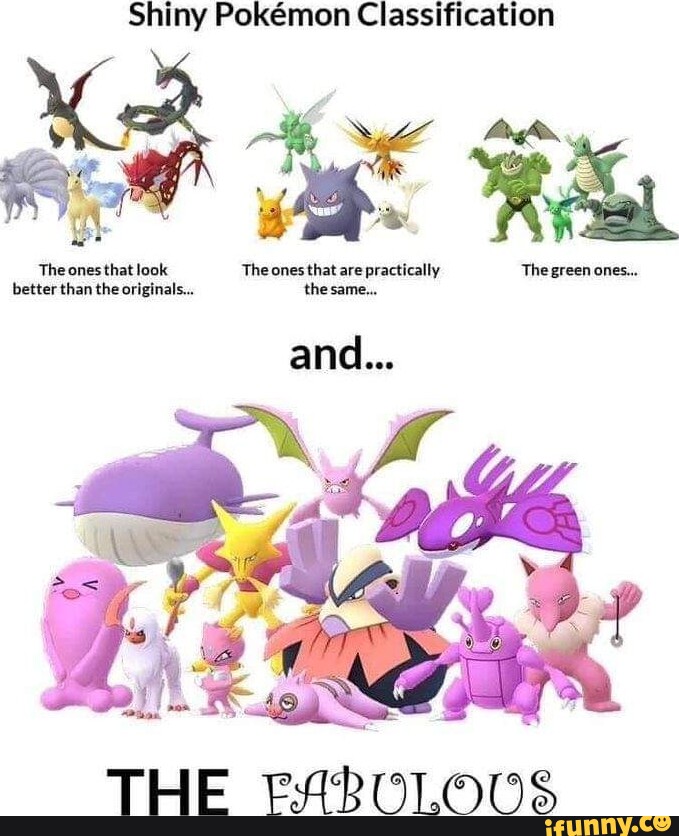 Shiny Pokemon Classification The ones that look The ones that are ...