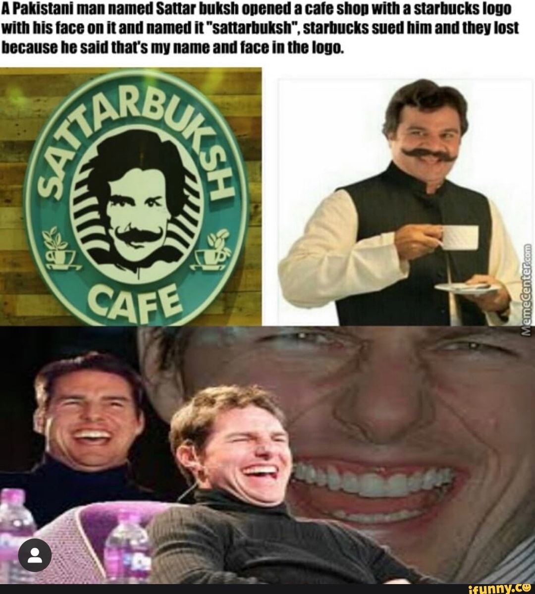 A Pakistani man named Sattar buksh opened a cafe shop with a starbucks ...