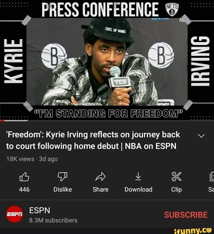 PRESS CONFERENCE STANDING FOR 'Freedom': Kyrie Irving reflects on ...