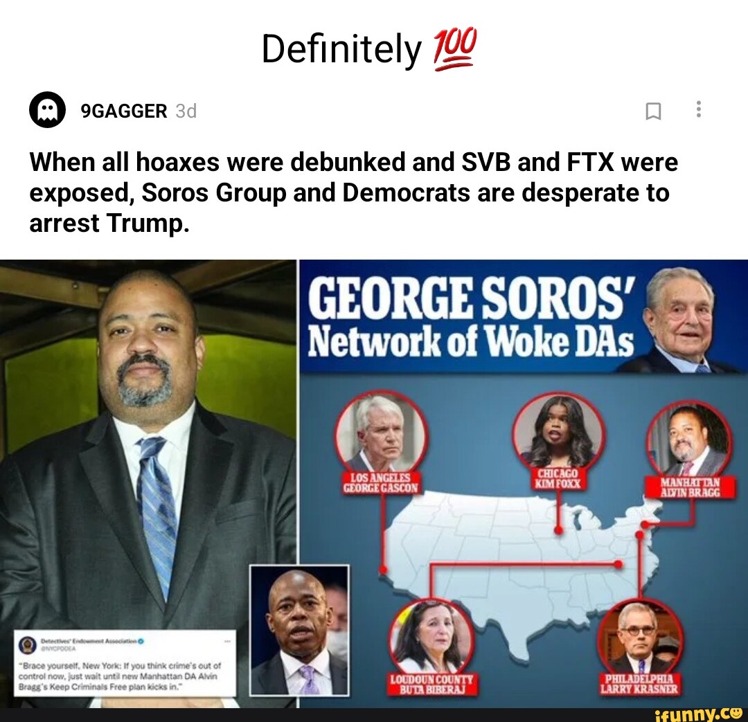Definitely 9GAGGER When all hoaxes were debunked and SVB and FIX were exposed, Soros Group and ...
