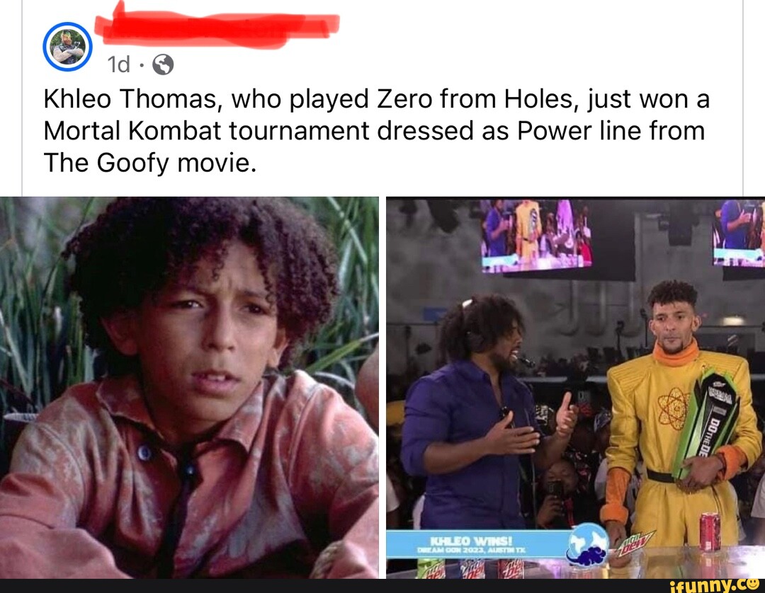 Zeros my hero - Id- Khleo Thomas, who played Zero from Holes, just won ...
