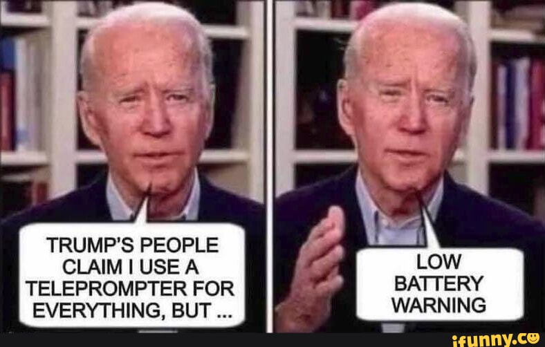 TRUMP'S PEOPLE CLAIM I USE A TELEPROMPTER FOR BATTERY EVERYTHING, BUT ...