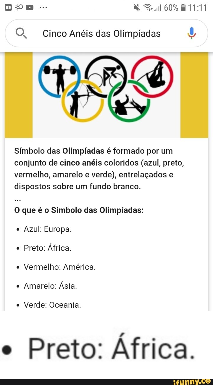 OQ, Cinco Anéis das Olimpíadas 4 Simbolo das Olimpiadas é formado por ...