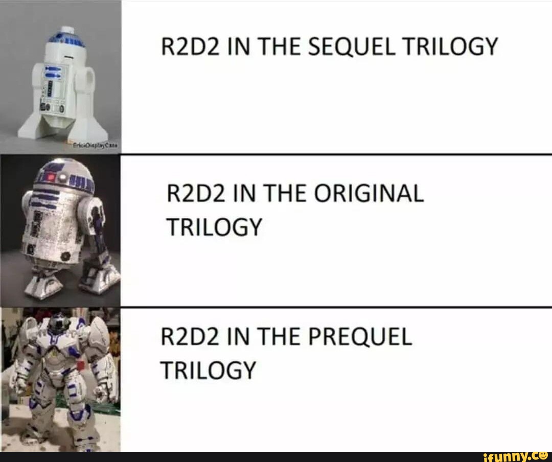 R2D2 IN THE SEQUEL TRILOGY R2D2 IN THE ORIGINAL TRILOGY R2D2 IN THE ...