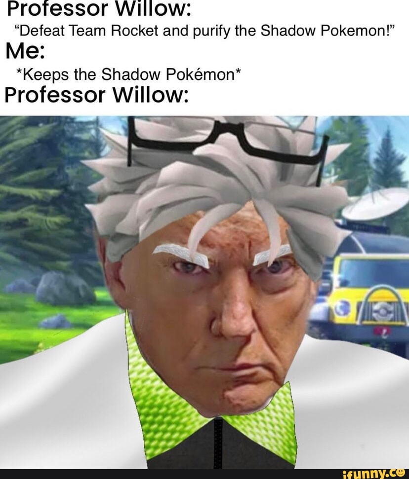 Proressor Willow: "Defeat Team Rocket and purify the Shadow Pokemon ...