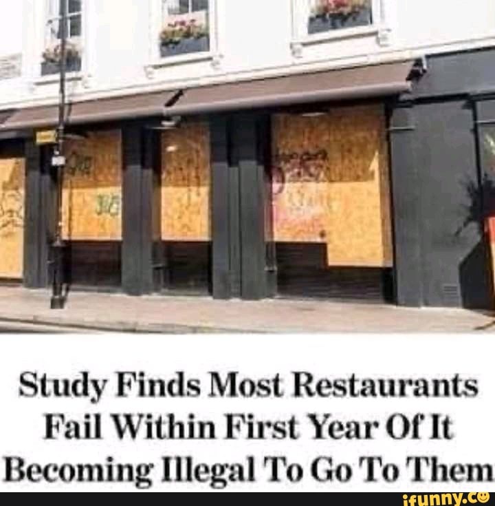 Study Finds Most Restaurants Fail Within First Year Of It Becoming ...