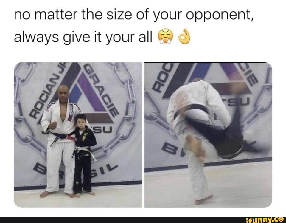 No matter the size of your opponent, always give it your all - iFunny