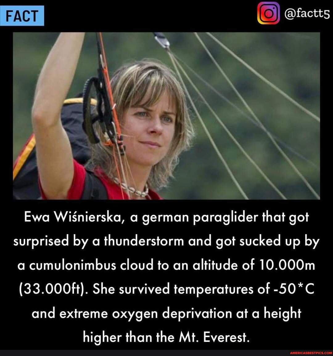 FACT @factts Ewa Wisnierska, a german paraglider that got surprised by ...