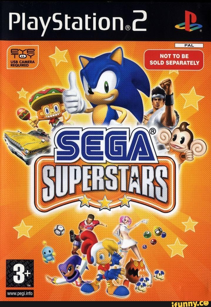 Sega Superstars - videogames advert in 2004 (PS2) - PlayStation. c - iFunny