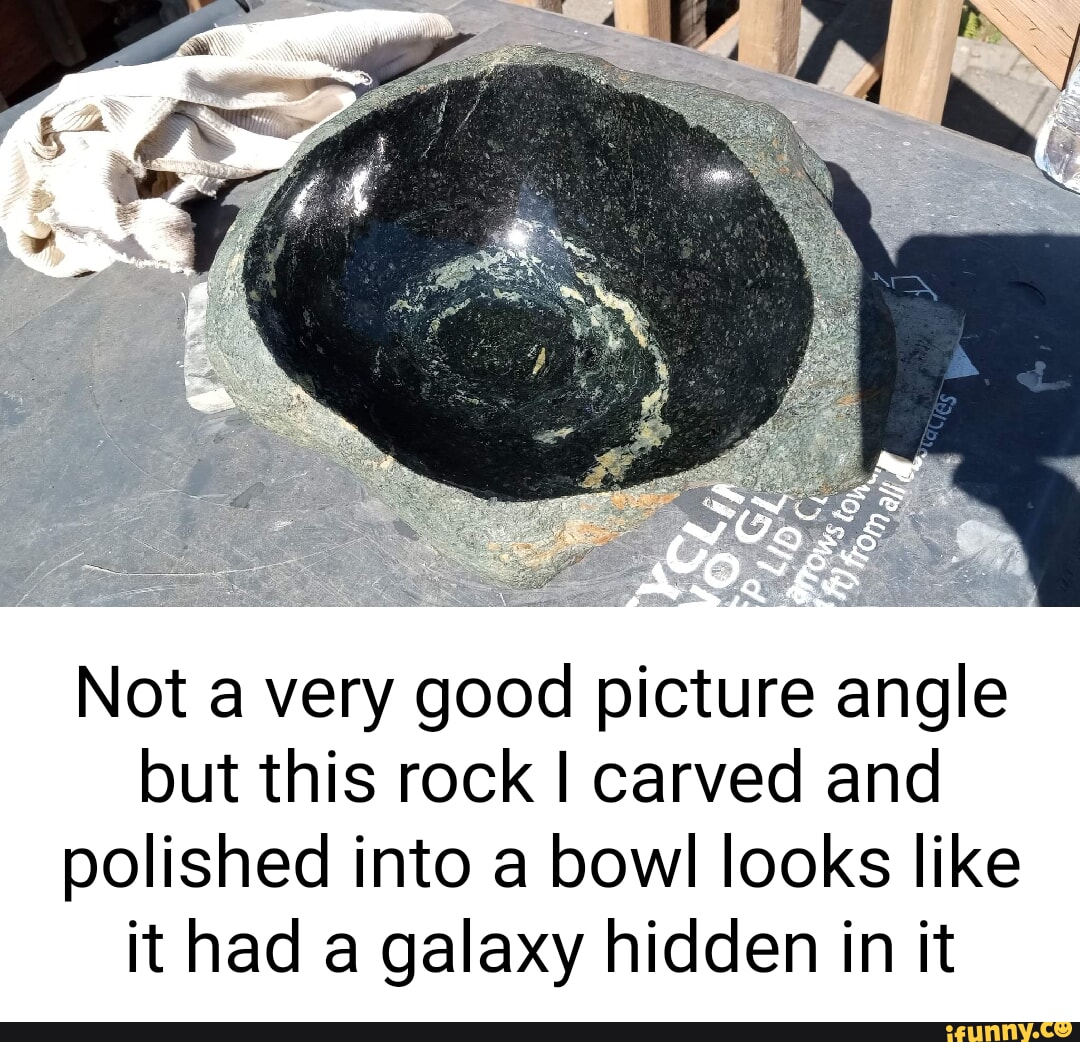 Not a very good picture angle but this rock I carved and polished into ...