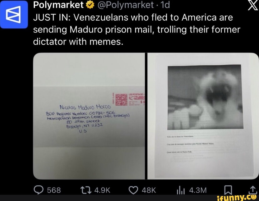 Polymarket @Polymarket id JUST IN: Venezuelans who fled to America are ...