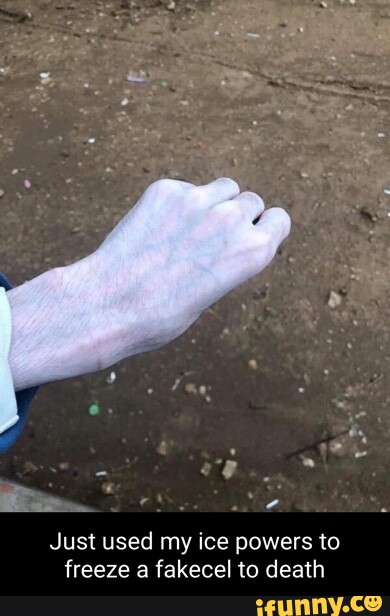 Just used my ice powers to freeze a fakecel to death - iFunny