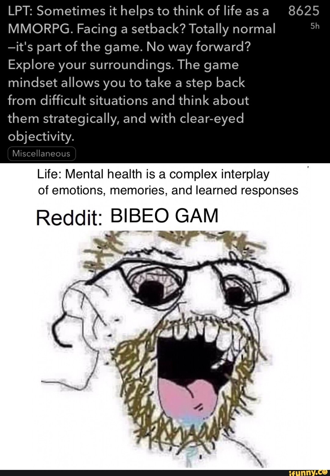 LPT: Sometimes it helps to think of life as 8625 Sh MMORPG. Facing a ...