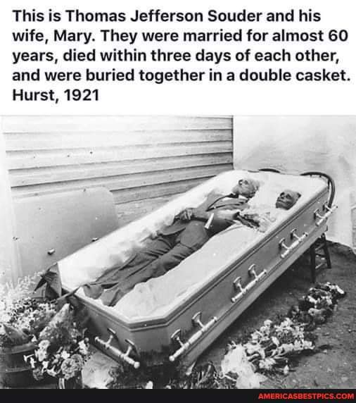 This is Thomas Jefferson Souder and his wife, Mary. They were married ...