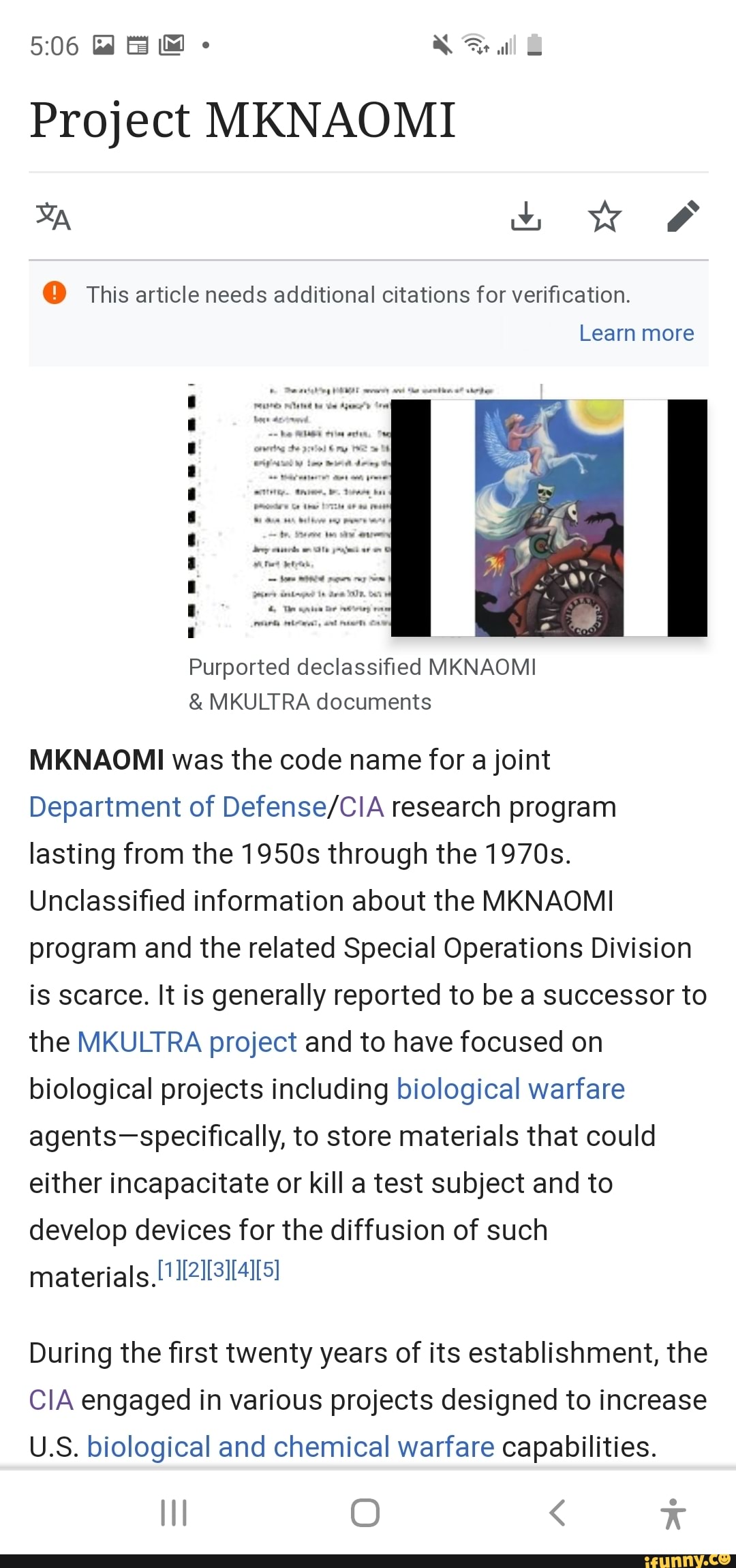 Ne ll E Project MKNAOMI Purported declassified MKNAOMI 8 MKULTRA ...