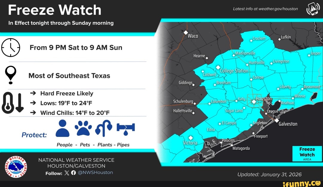 Freeze Watch In Effect tonight through Sunday morning From 9 PM Sat to ...