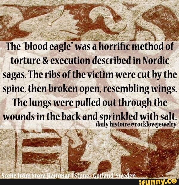 The 'blood eagle' was a horrific method of torture execution described ...