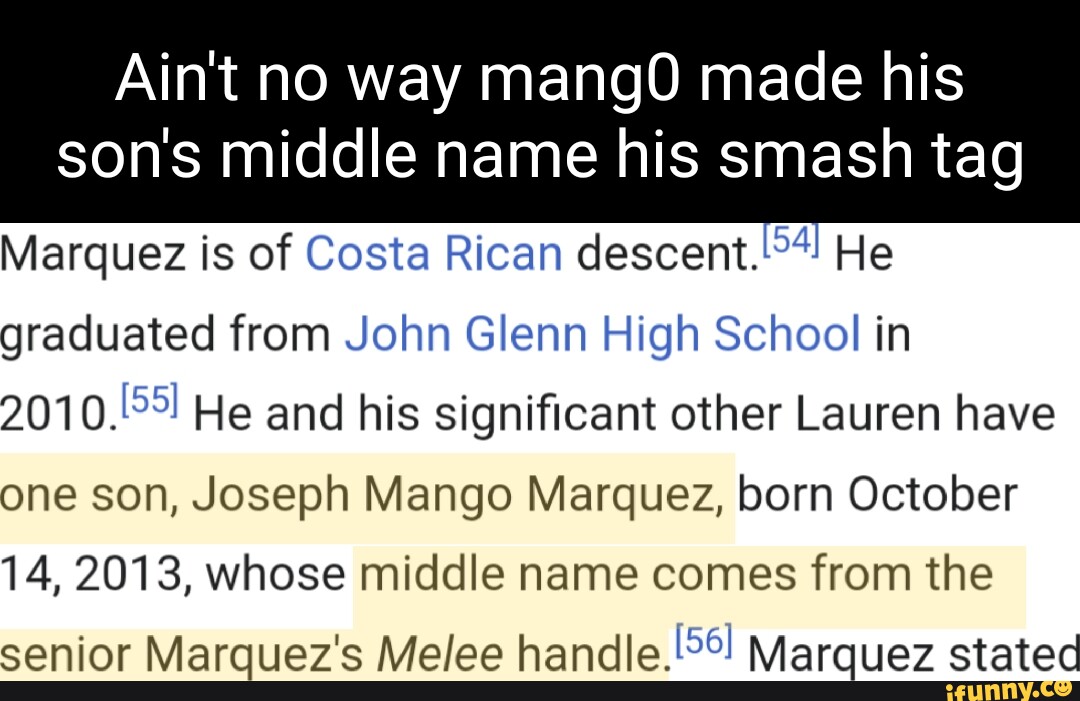Ain't no way mangO made his son's middle name his smash tag Marquez is ...