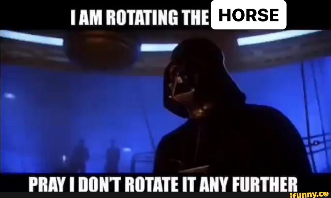I AM ROTATING HORSE I PRAY DONT ROTATE IT ANY FURTHER - iFunny