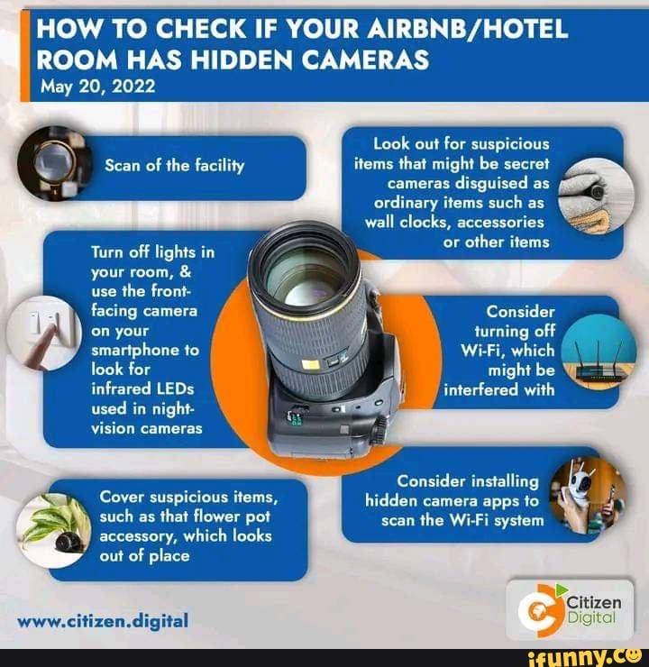 HOW TO CHECK IF YOUR ROOM HAS HIDDEN CAMERAS May 20, 2022 Turn off ...