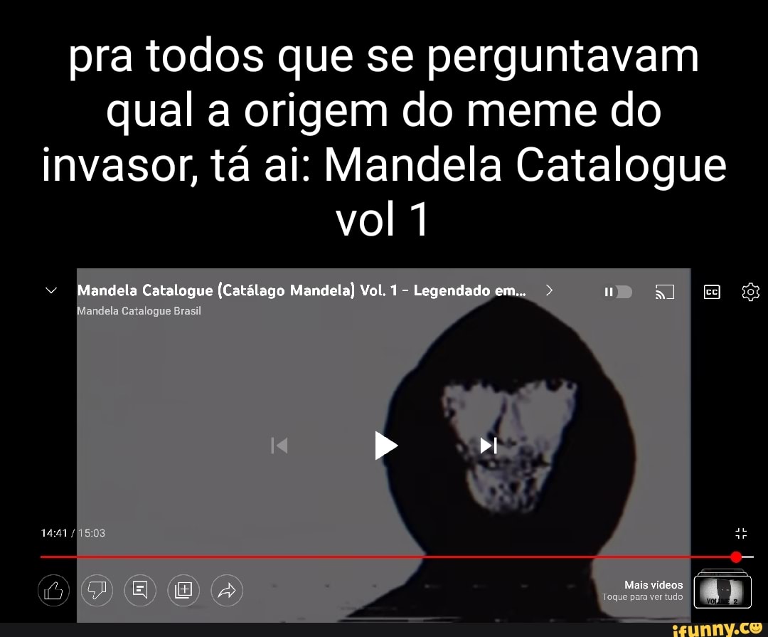 Pra todos que se perguntavam qual a origem do meme do invasor, tá ai ...