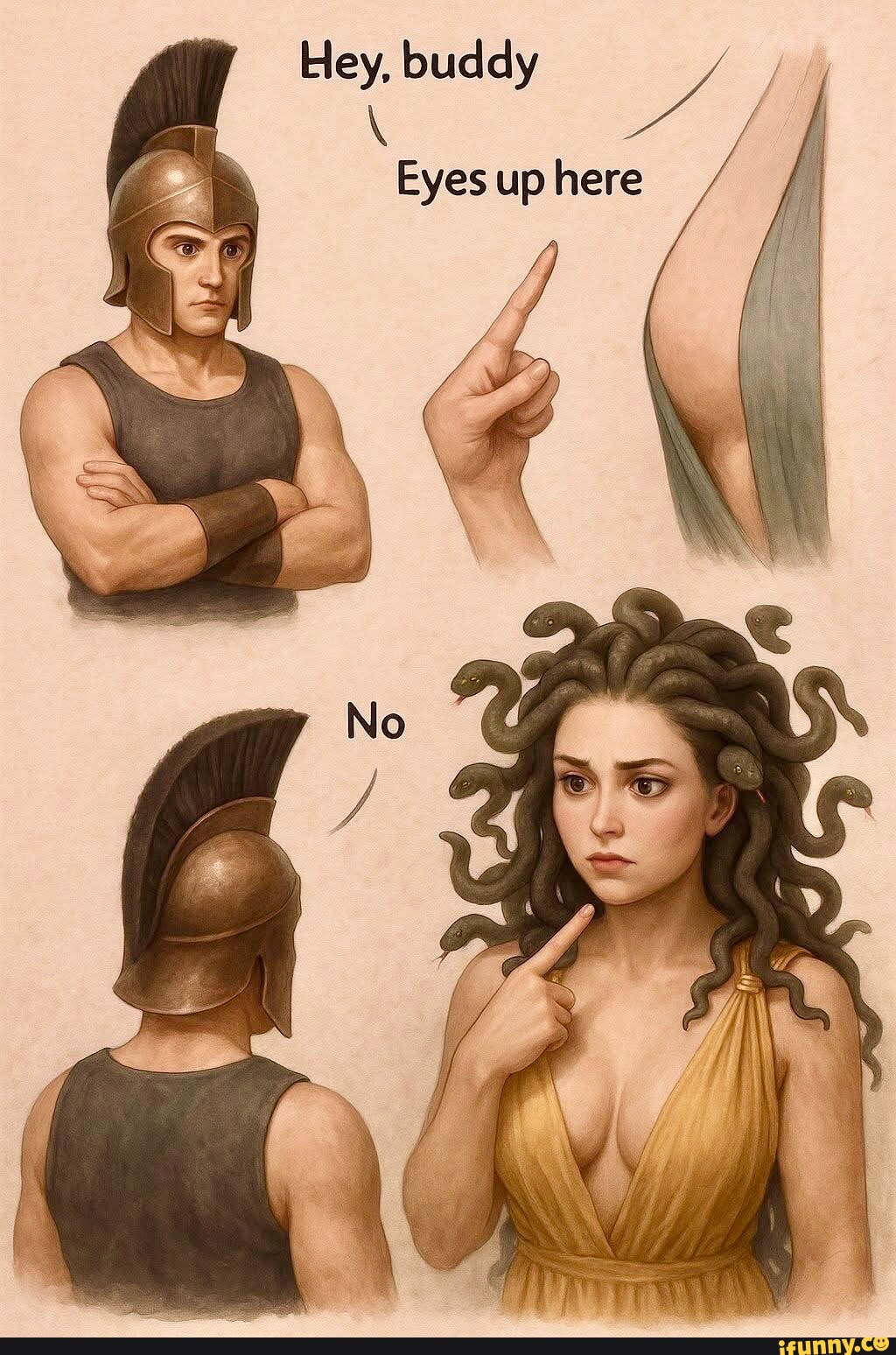 Hey, buddy I Eyes up here - iFunny