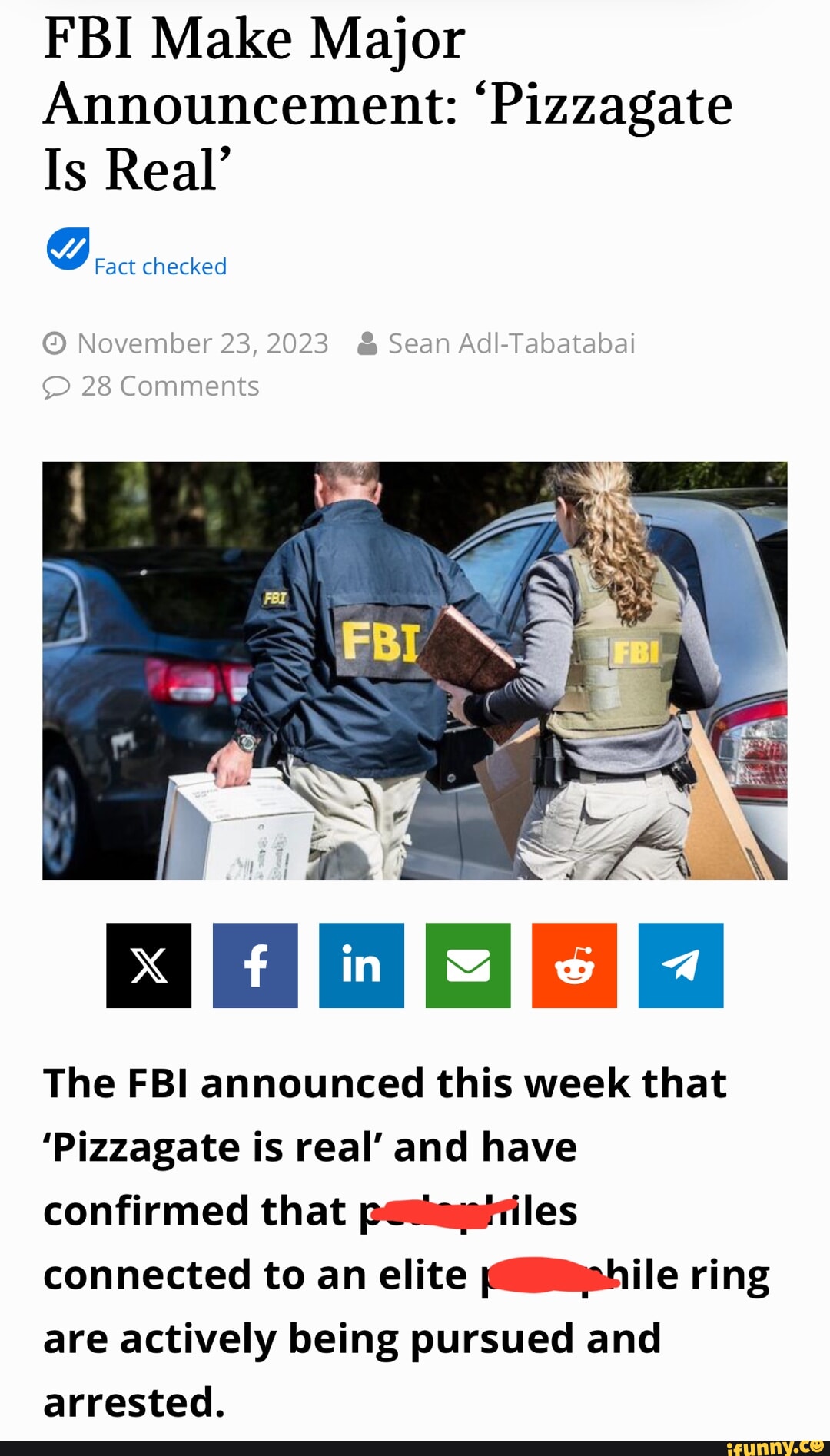 FBI Make Major Announcement: 'Pizzagate Is Real' g Fact checked ...