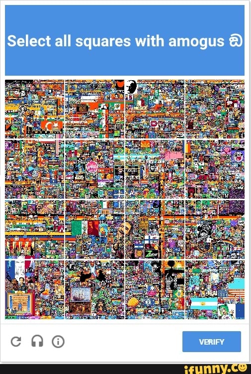 Select all squares with amogus - iFunny