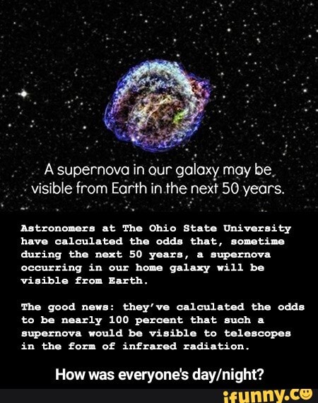 Last Supernova Visible From Earth