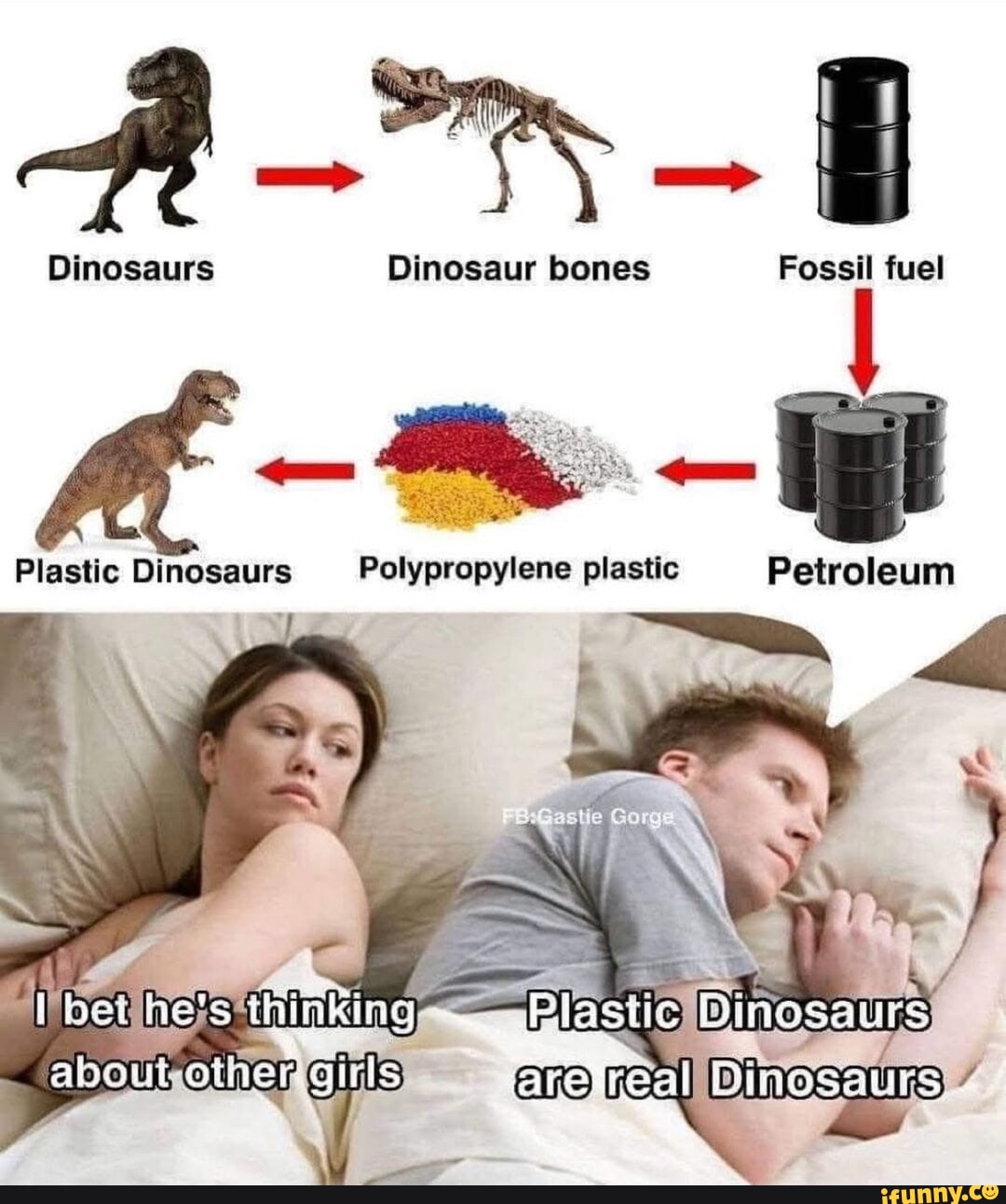 Dinosaurs Dinosaur bones Fossil fuel Polypropylene plastic Petroleum ...