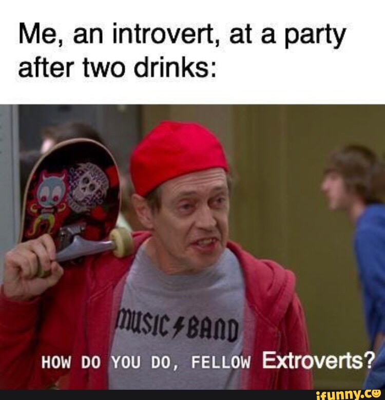 Me, an introvert, at a party after two drinks: HOW DO YOU DO, FELLOW ...