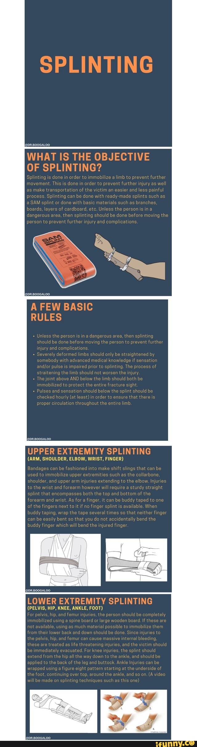 SPLINTING WHAT IS THE OBJECTIVE OF SPLINTING? doi A FEW BASIC RULES ...