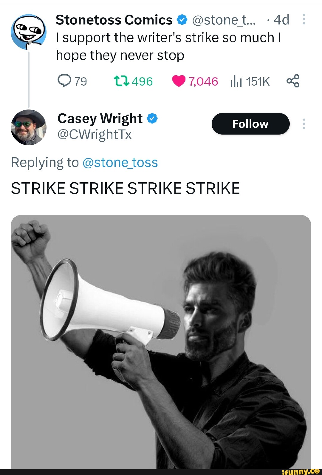 Stonetoss Comics @ @stonet... I support the writer's strike so much I ...