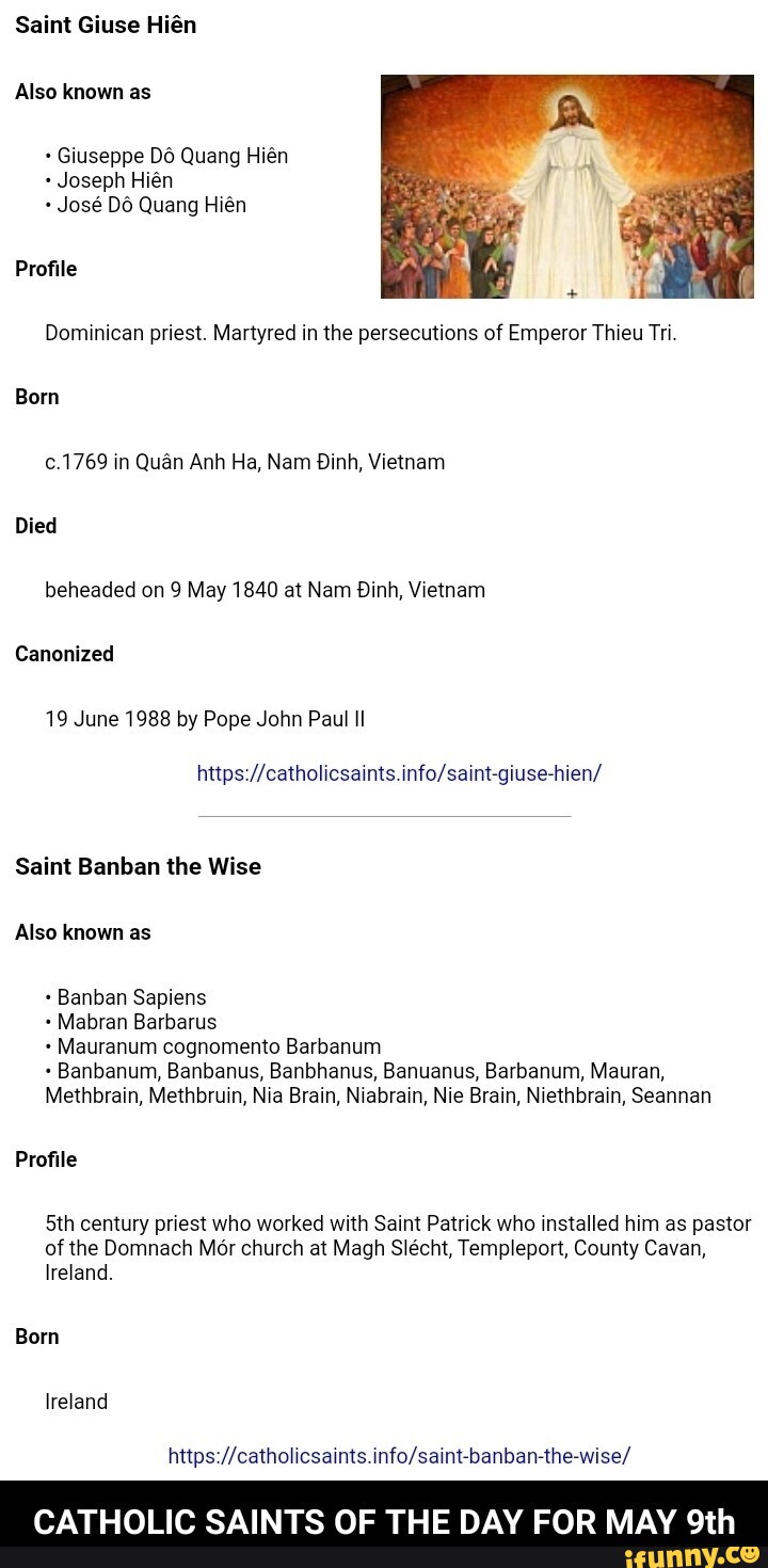 Saint Giuse Hin Also known as Giuseppe Do Quang Hin + Joseph Hin + Jose ...