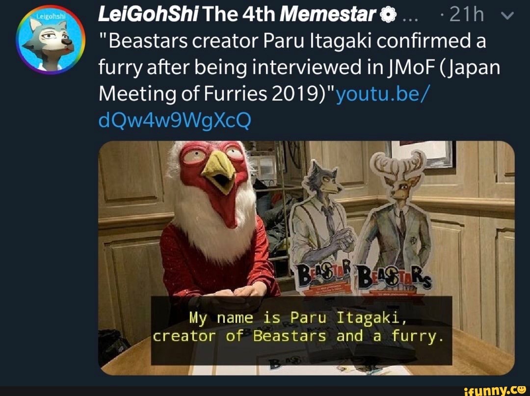 "Beastars creator Paru Itagaki confirmed a furry after being ...