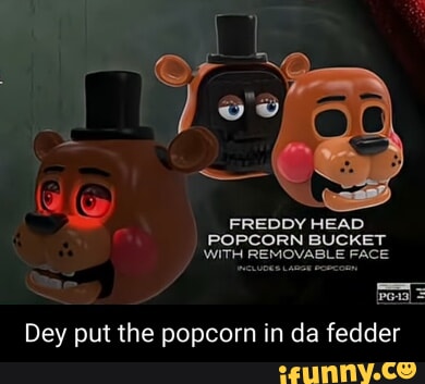 FREDDY HEAD POPCORN BUCKET WITH REMOVABLE FACE Por = Dey put the ...