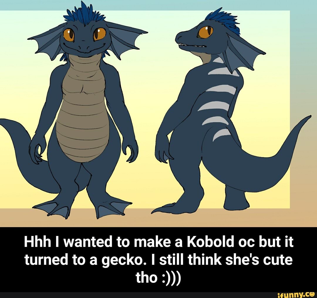 Hhh I wanted to make a Kobold oc but it turned to a gecko. I still ...