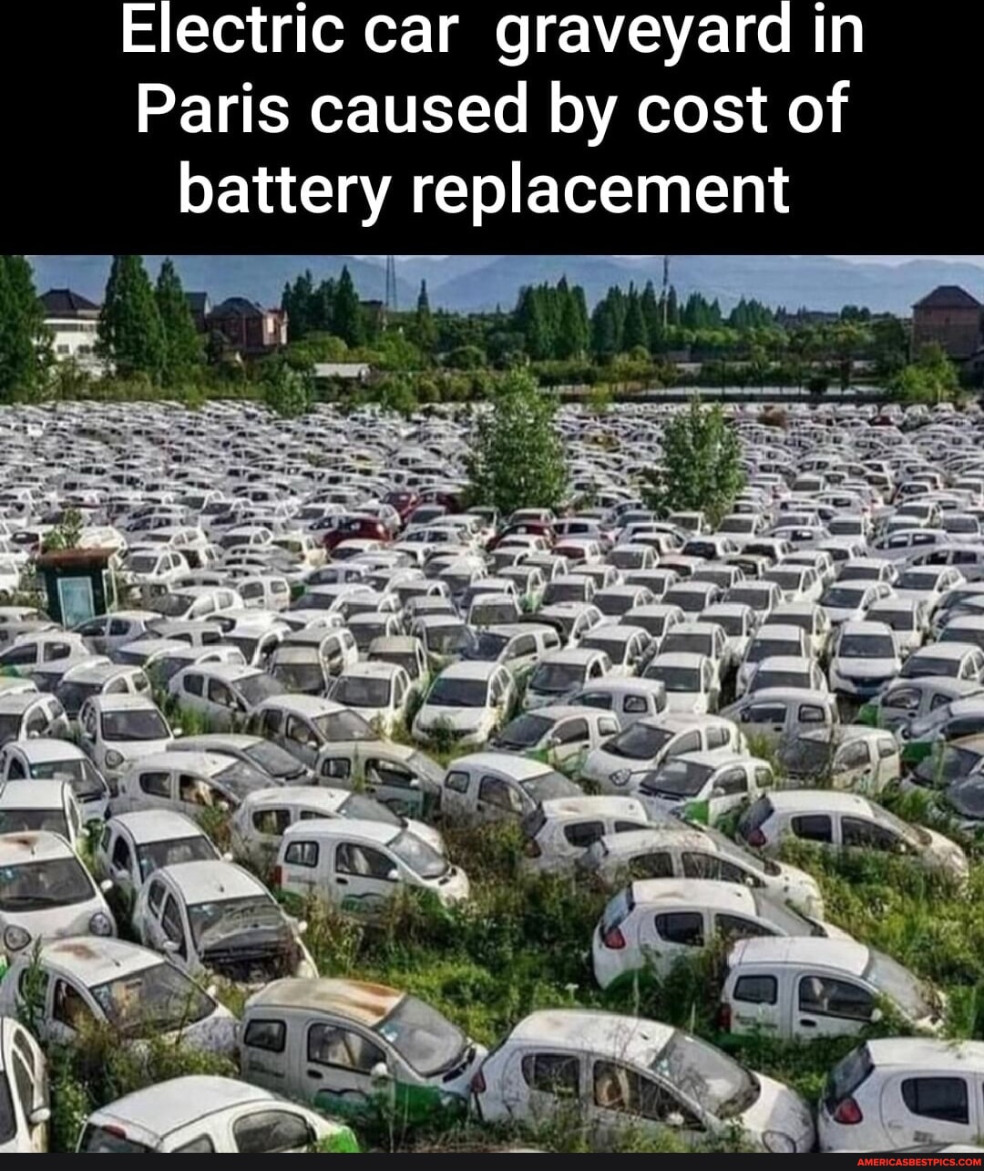 Electric car graveyard in Paris caused by cost of battery replacement ...