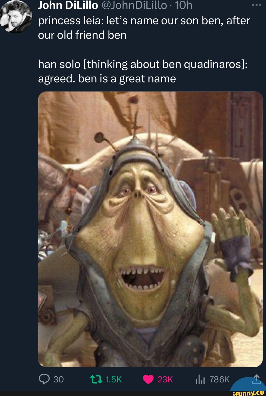 John DiLillo princess leia: let's name our son ben, after our old ...