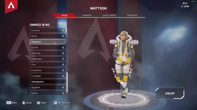 Back WATTSON SKINS BANNERS EMOTE WHEEL OWNED Cardinal Arctic I orchia I ...