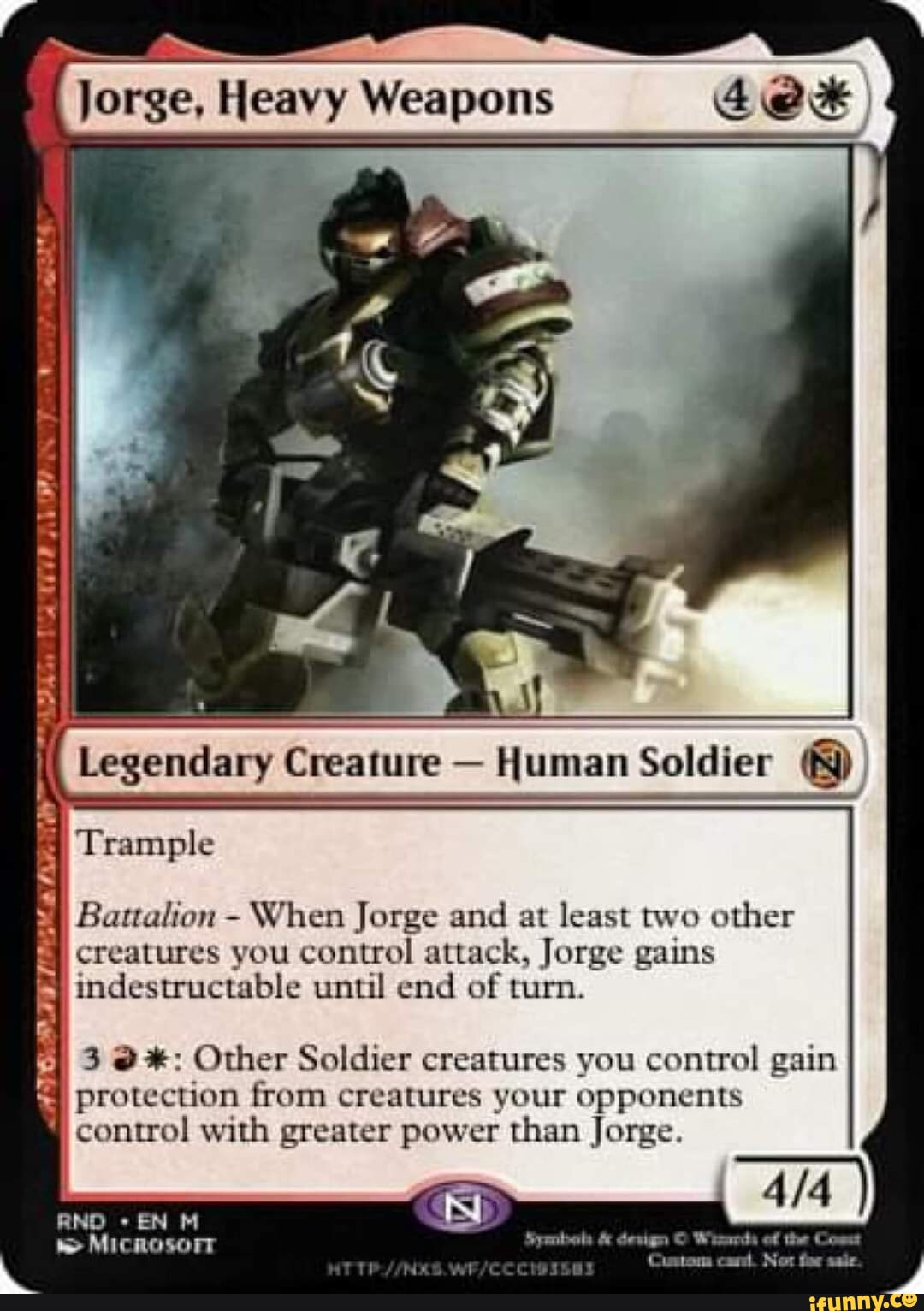 'Jorge, Legendary Creature - Human Soldier Trample Battalion - When ...
